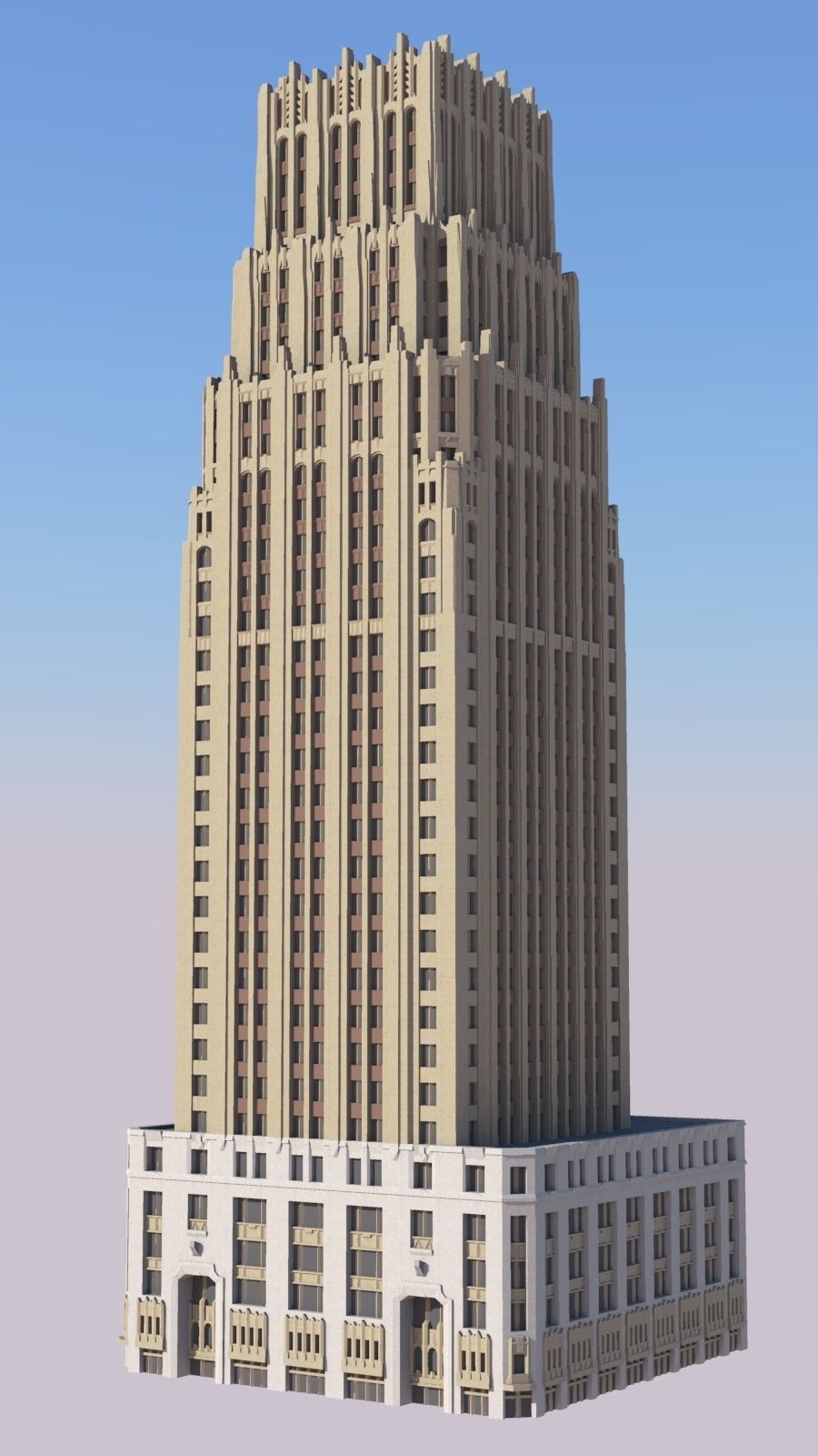 Gulf Building Houston 3D model 3D printable | CGTrader