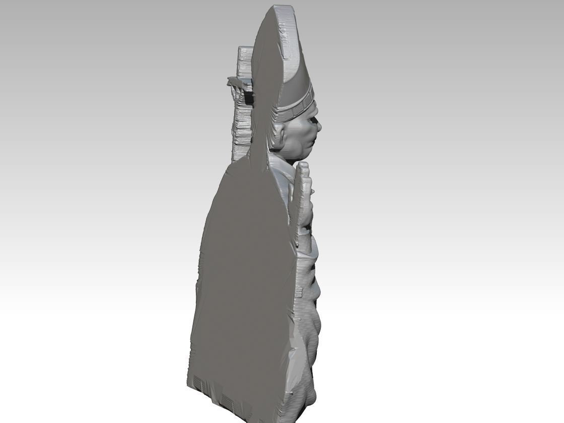 supreme pontiff pope relief 3D model 3D printable | CGTrader