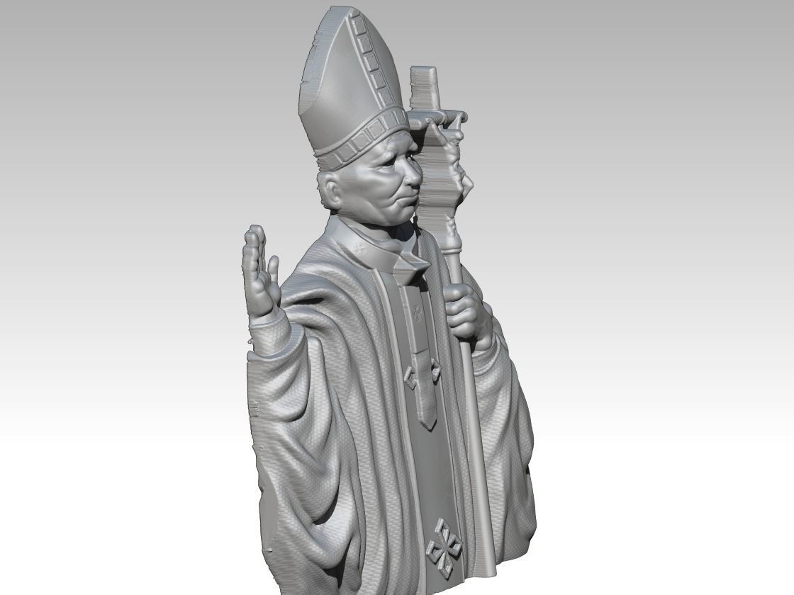 supreme pontiff pope relief 3D model 3D printable | CGTrader