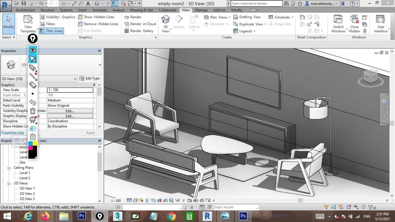 revit Living room forniture sets 3D model | CGTrader