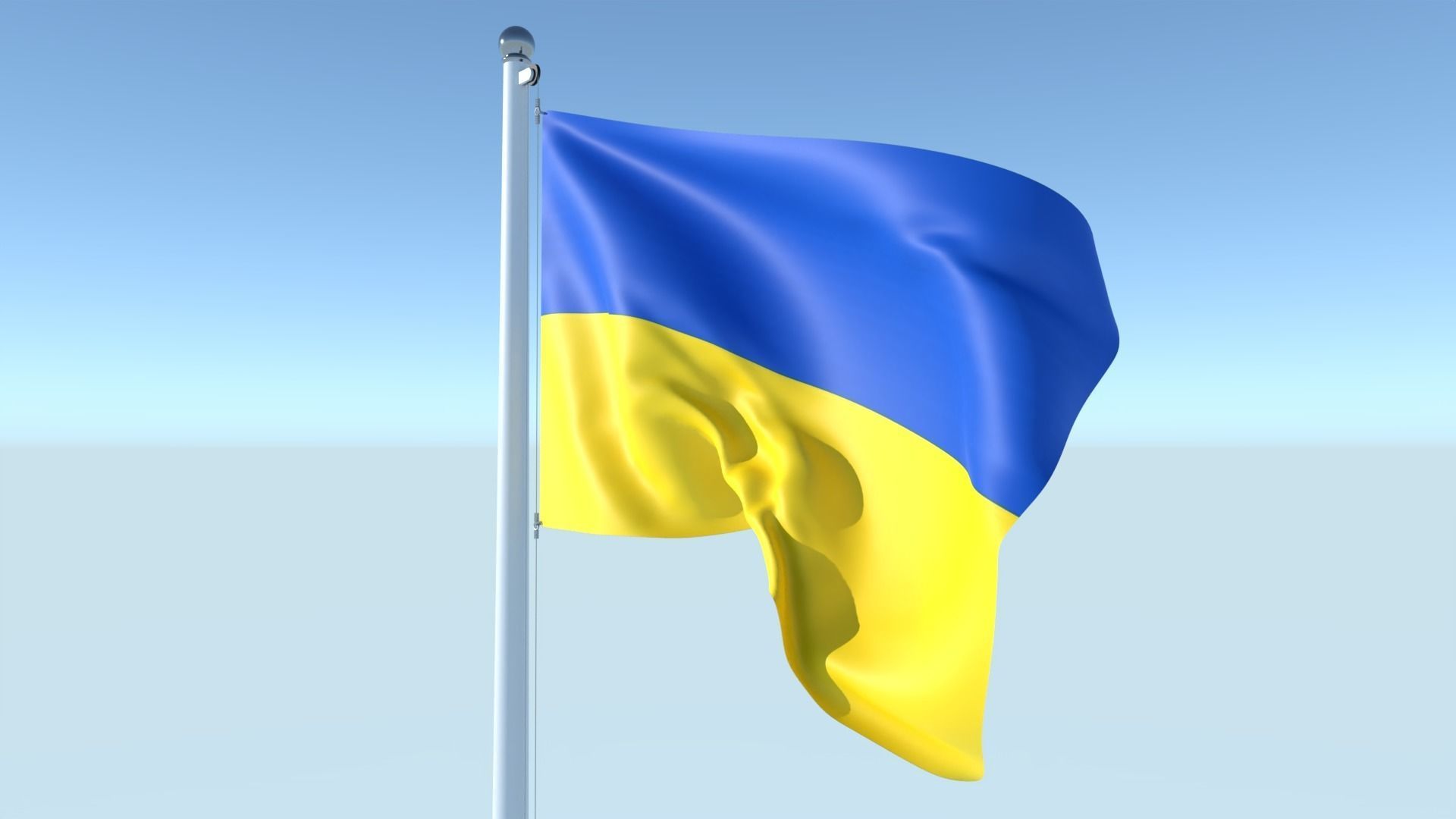 3D model Animated Flag of Ukraine VR / AR / low-poly | CGTrader