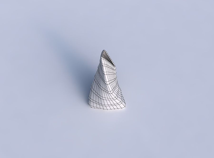 Vase twist grounded tipping triangle with horizontal inverted... 3D ...