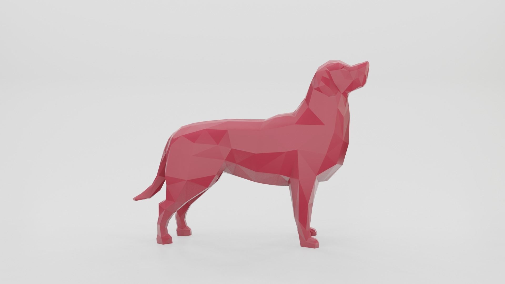 Low Poly Retriever 3D model 3D printable | CGTrader
