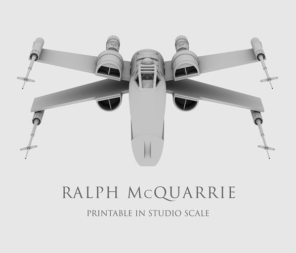 Star Wars Ralph McQuarrie X-Wing Concept 3D model 3D printable | CGTrader