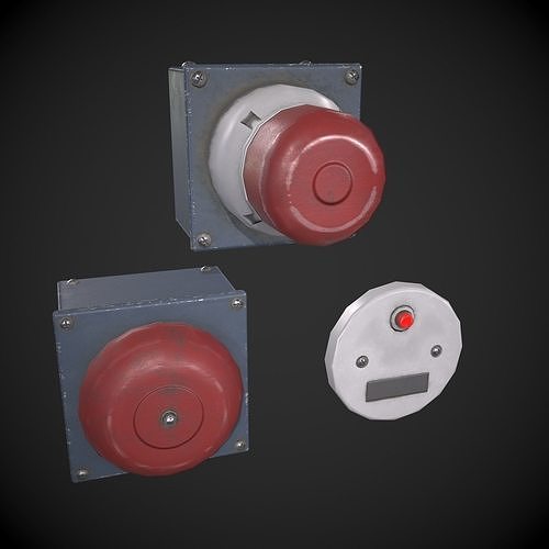 3D model Fire Alarm Set VR / AR / low-poly | CGTrader