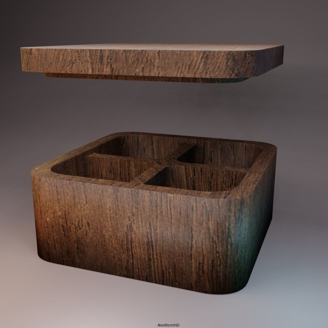 Square box 3D model 3D printable | CGTrader