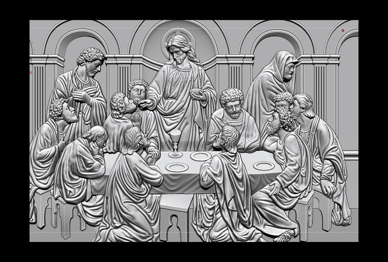 Last Supper cnc router with STL format 3D model 3D printable | CGTrader