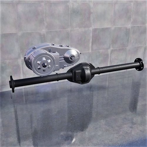3D model Solid Axle Differential and Transfer Case VR / AR / low-poly ...
