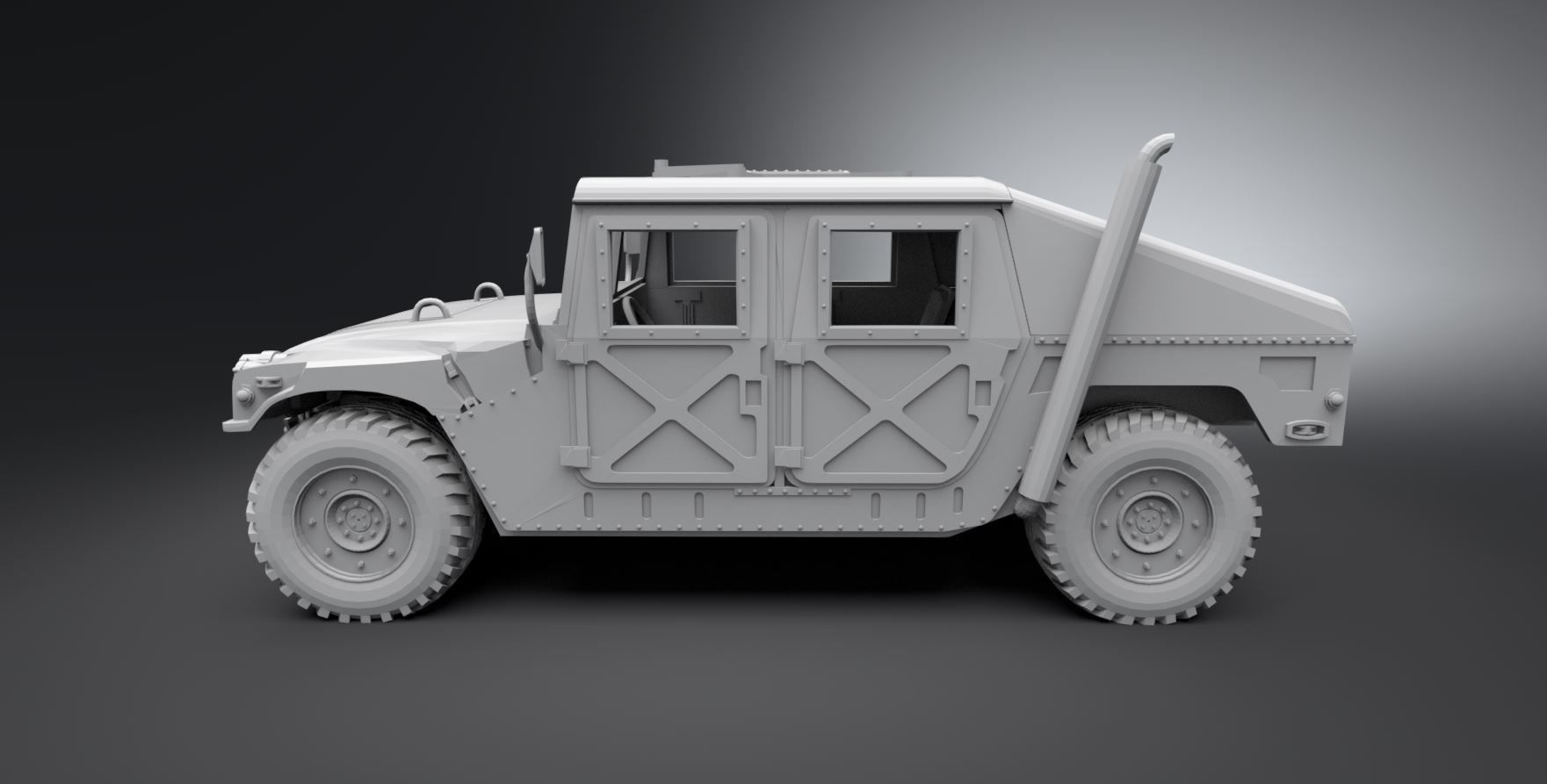 HMMWV scale model 3D model 3D printable | CGTrader
