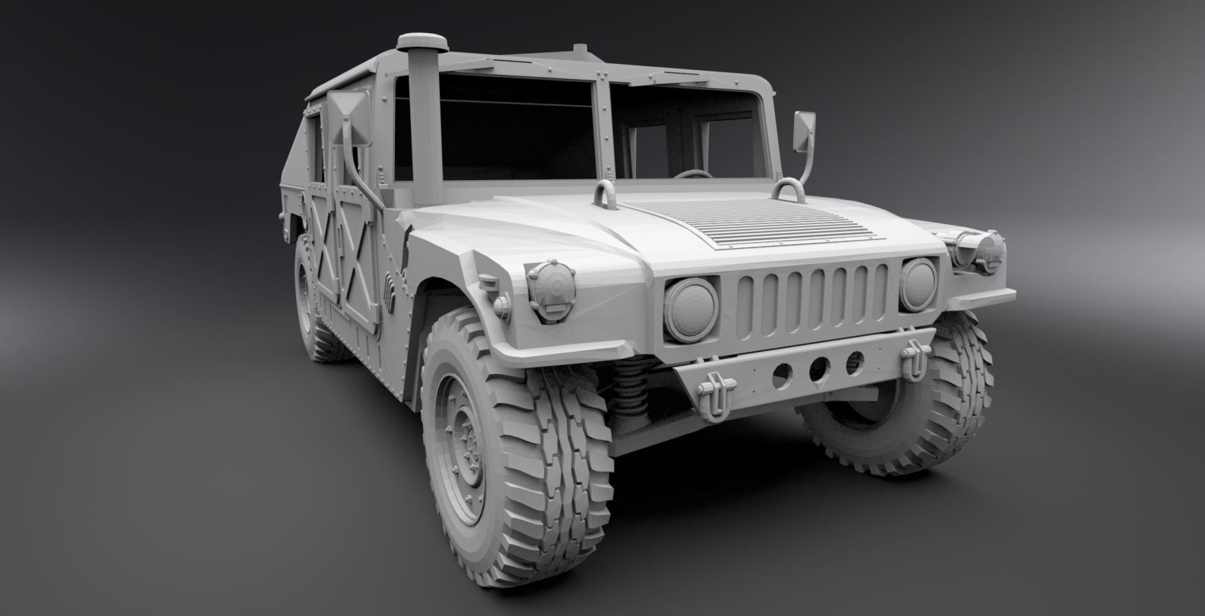 HMMWV scale model 3D model 3D printable | CGTrader