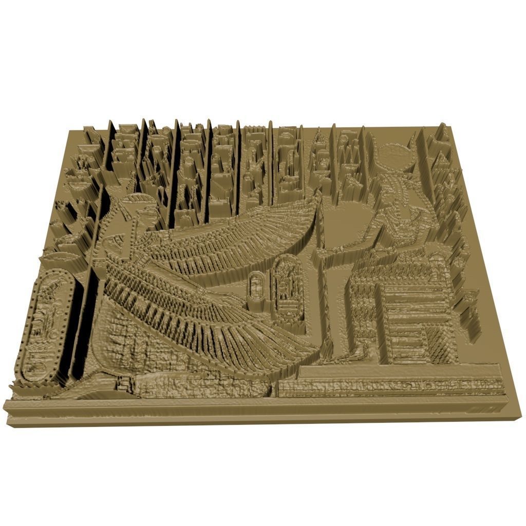 isis-hator with maat mural 3D model 3D printable | CGTrader