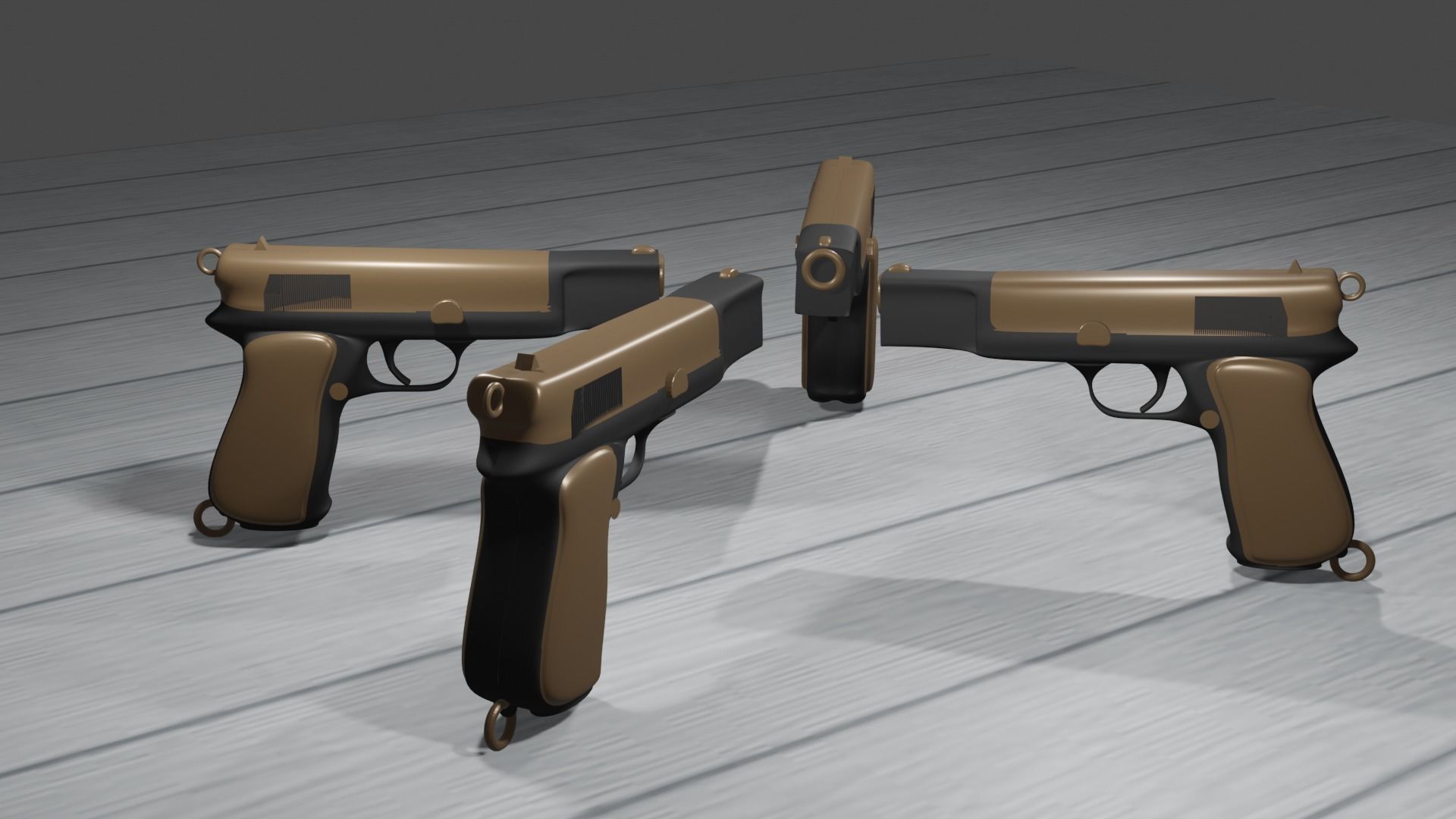 pistle three pistols 3D model | CGTrader