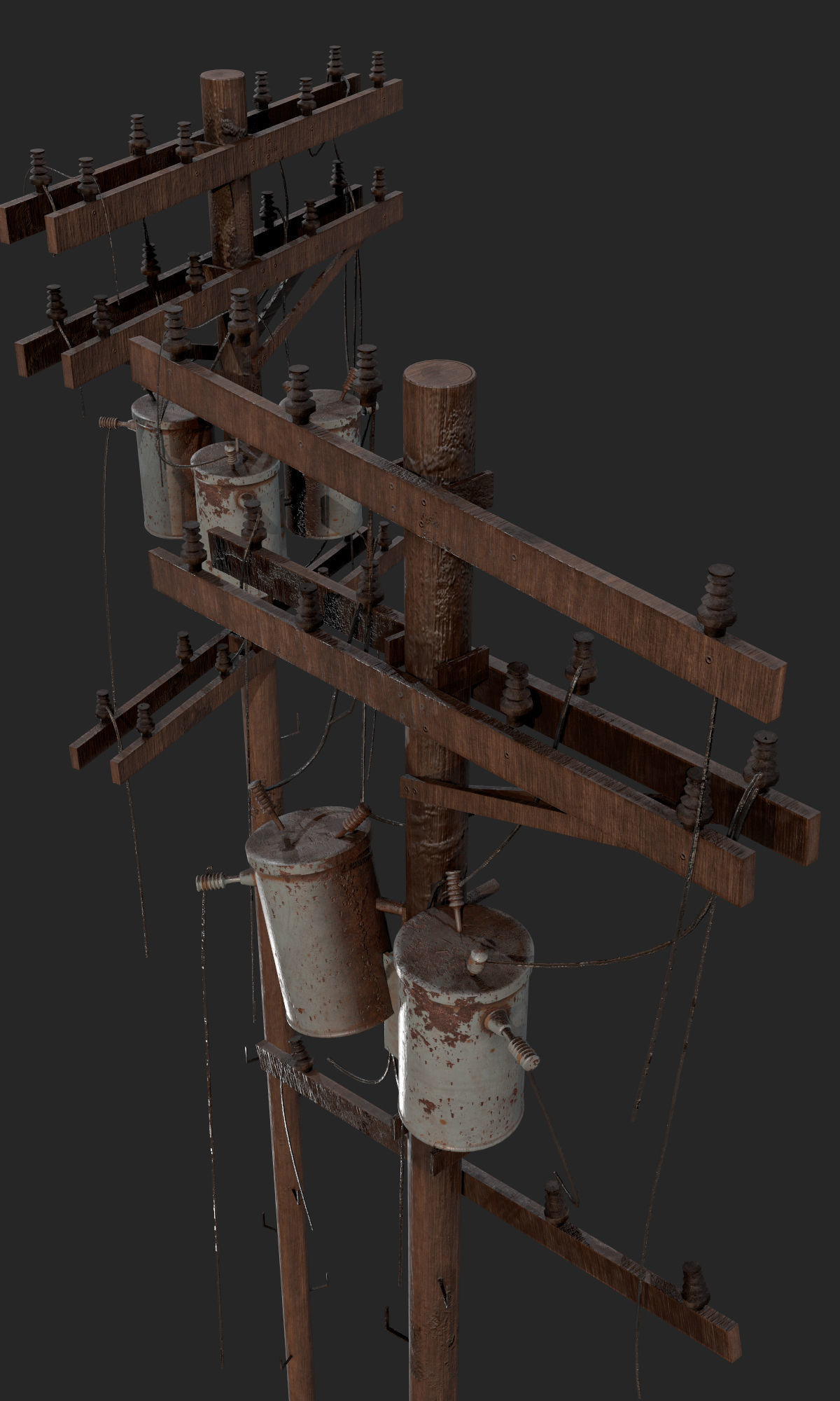 3D model Power pole pack VR / AR / low-poly | CGTrader