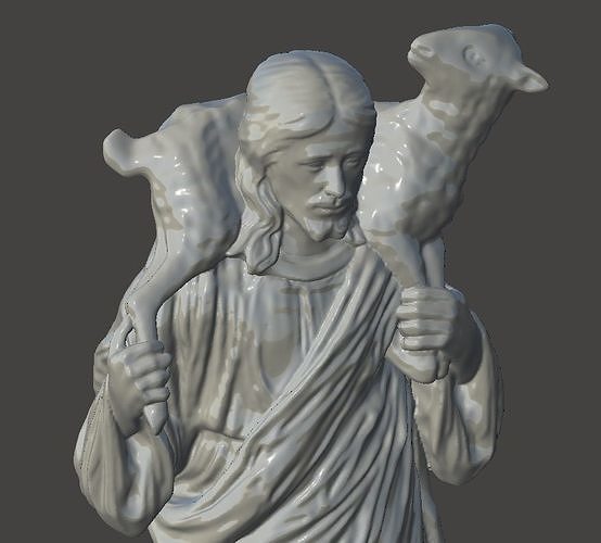 JESUS - El Buen Pastor 3D model 3D printable | CGTrader