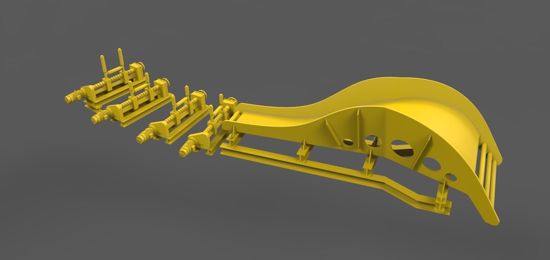 Cable drum and guide system for cable layers 3D model 3D printable ...