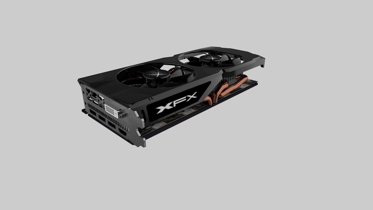 XFX RX470 Graphics Card 3D model | CGTrader