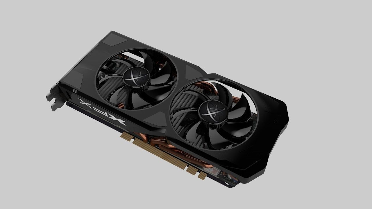 XFX RX470 Graphics Card 3D model | CGTrader