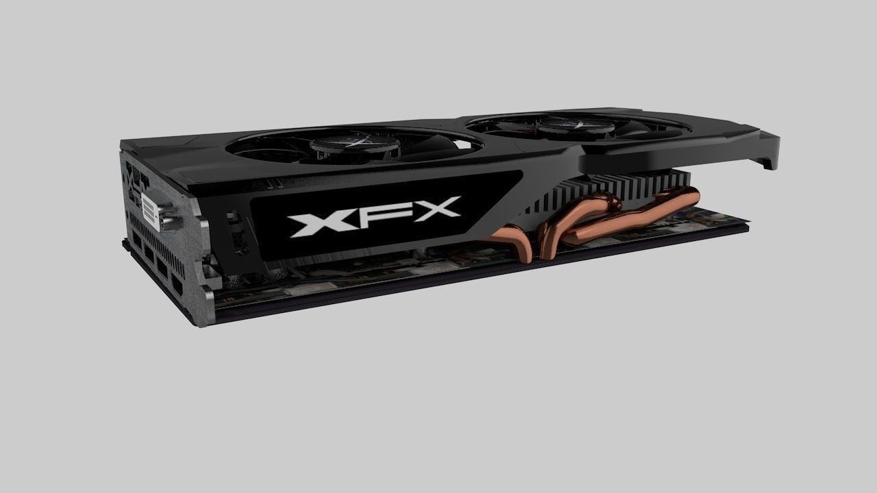XFX RX470 Graphics Card 3D model | CGTrader
