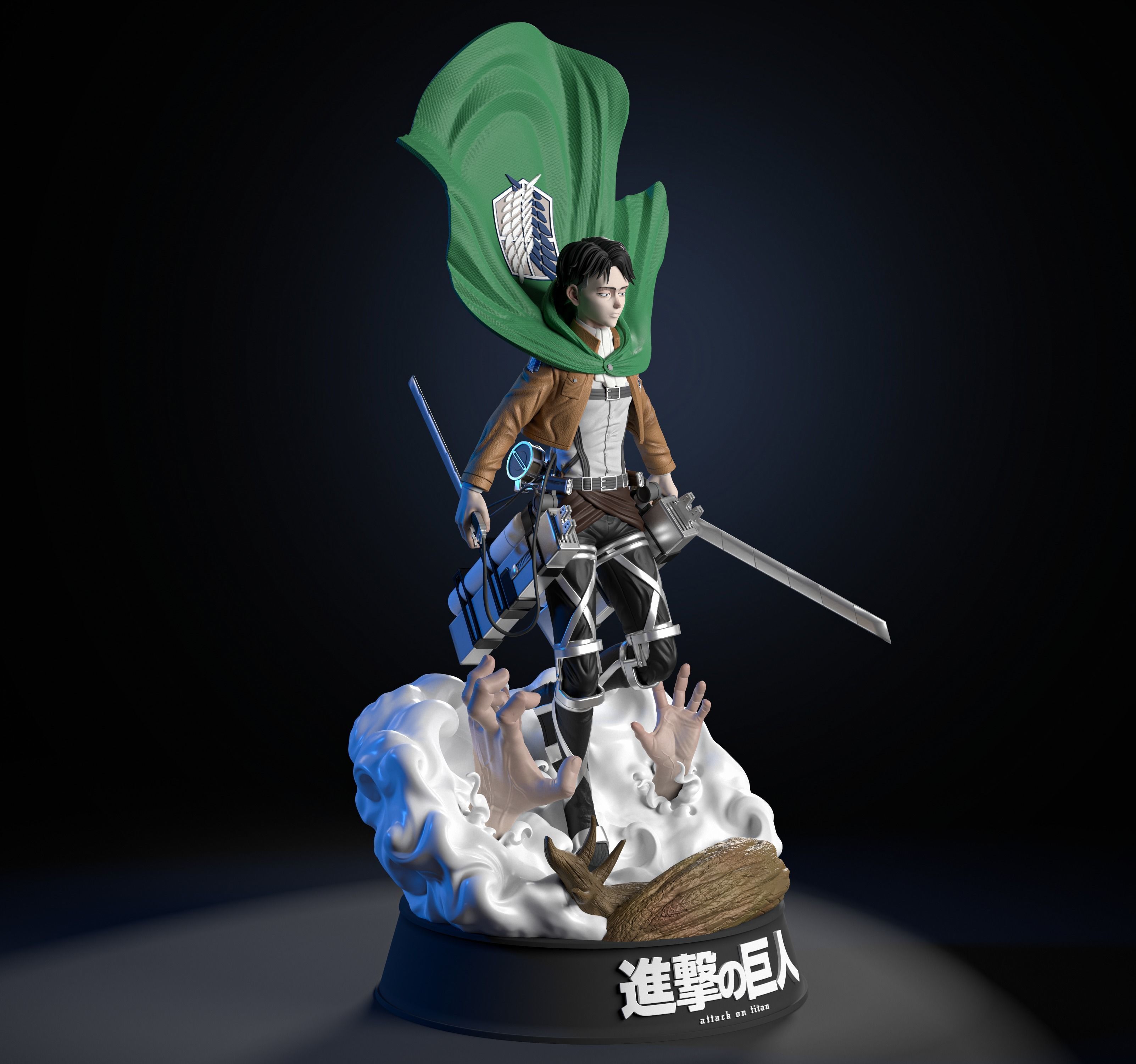Levi Ackerman - Attack on Titan 3D model 3D printable | CGTrader