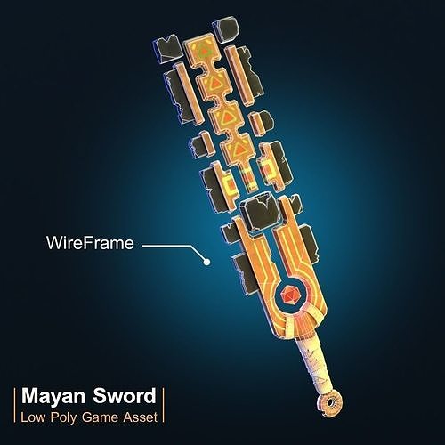 Free Mayan Low Poly Sword free VR / AR / low-poly 3D model | CGTrader