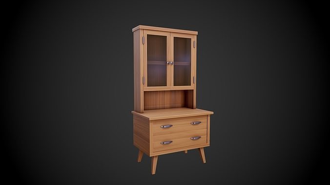 3D model Stylized Wooden Cupboard VR / AR / low-poly | CGTrader