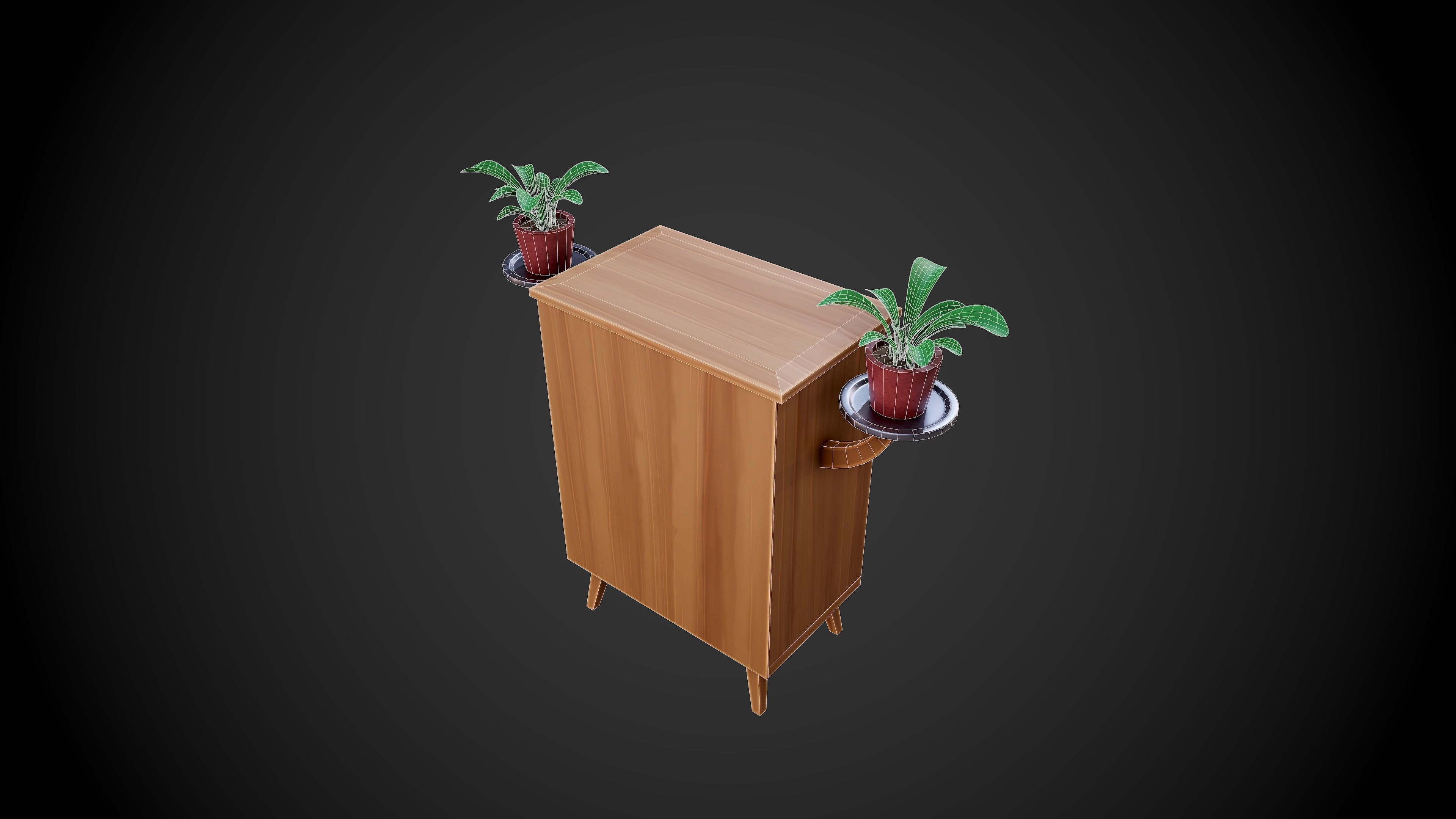 3D model Stylized Wooden Drawer VR / AR / low-poly | CGTrader