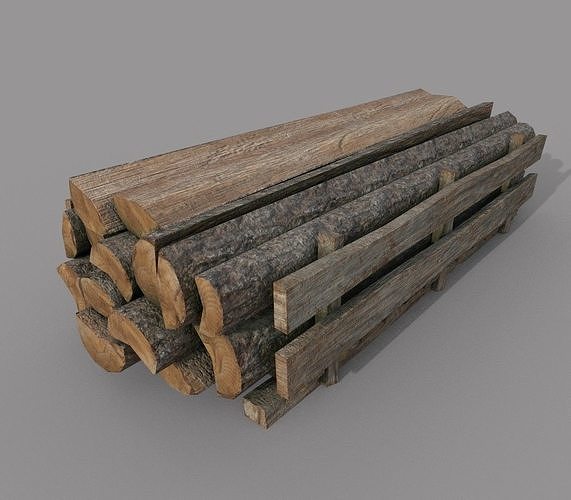 3D model Wood logs B VR / AR / low-poly | CGTrader