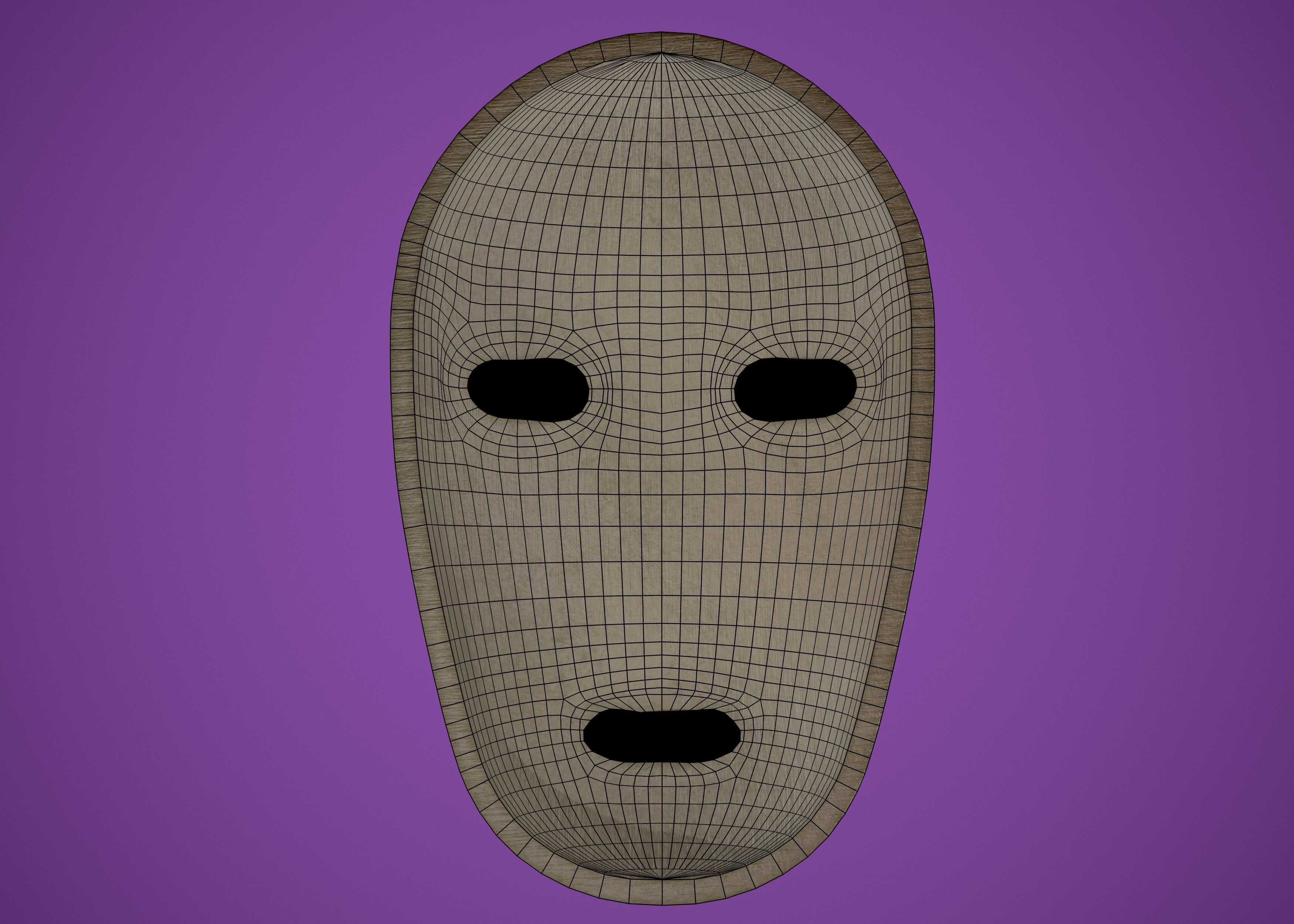 3D model No Face Mask - Spirited Away VR / AR / low-poly | CGTrader