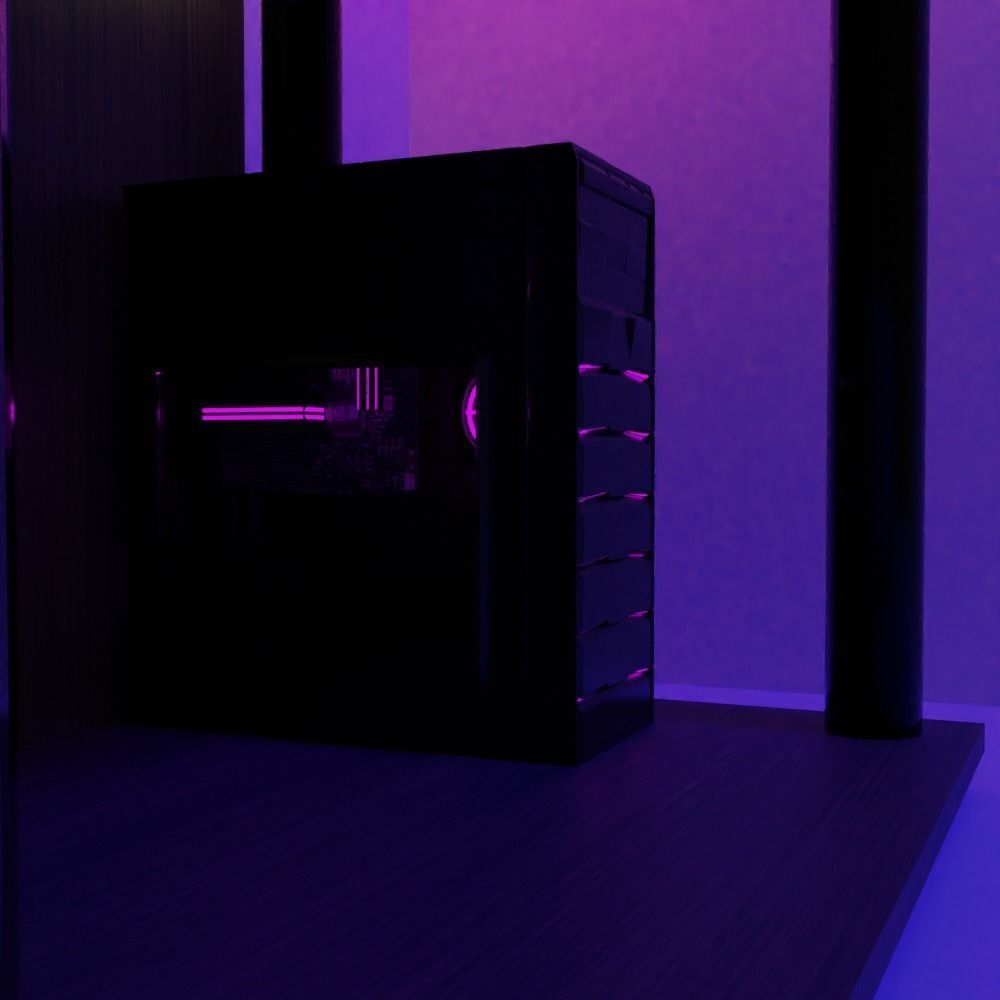 Modern gaming desk free 3D model | CGTrader