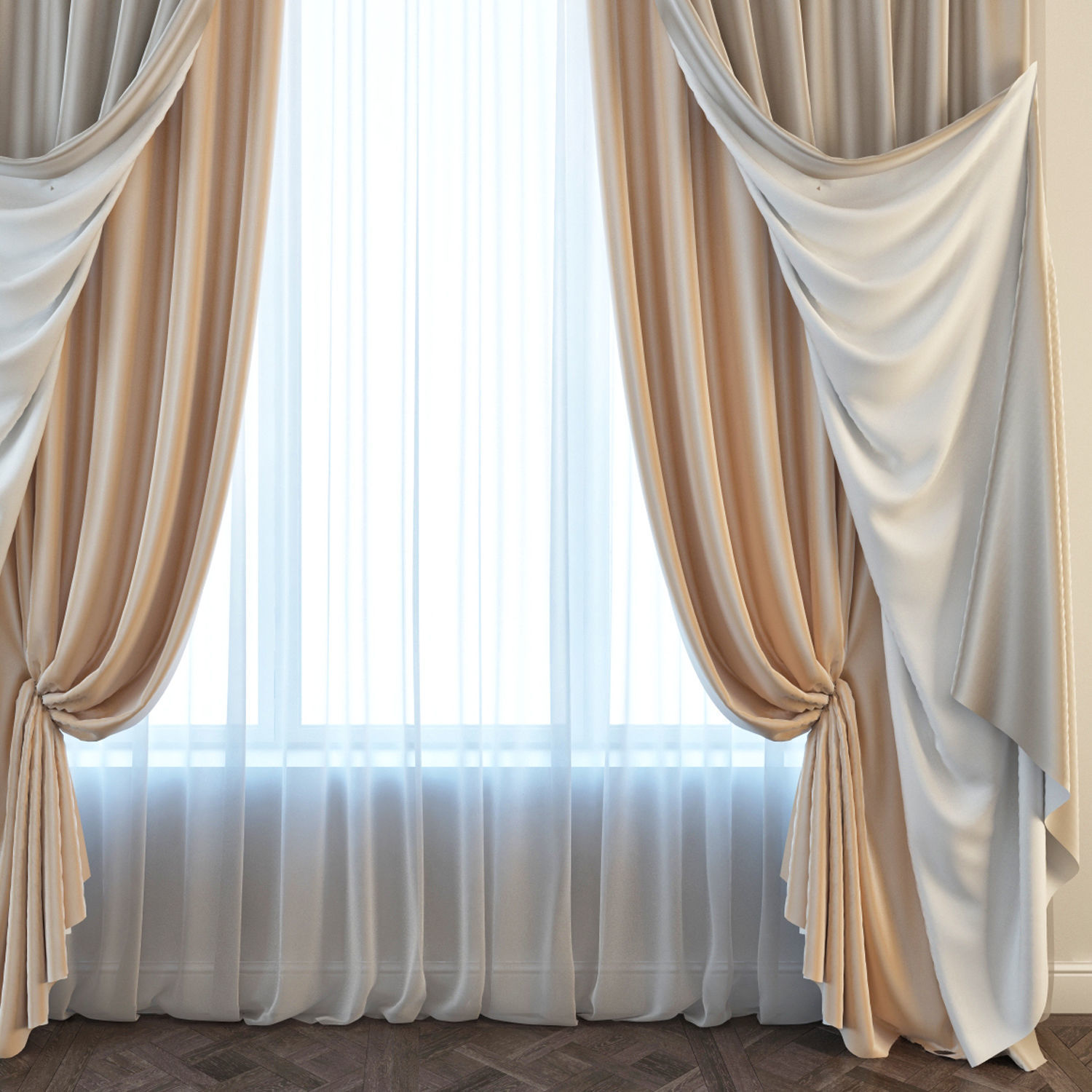 Set 10 Curtains 3D model | CGTrader