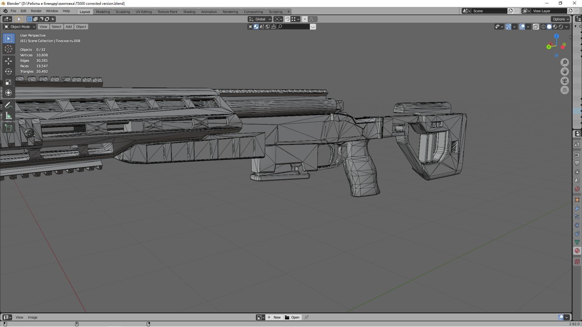 3D model T-5000 Russian Sniper Rifle LOW POLY VR / AR / low-poly | CGTrader