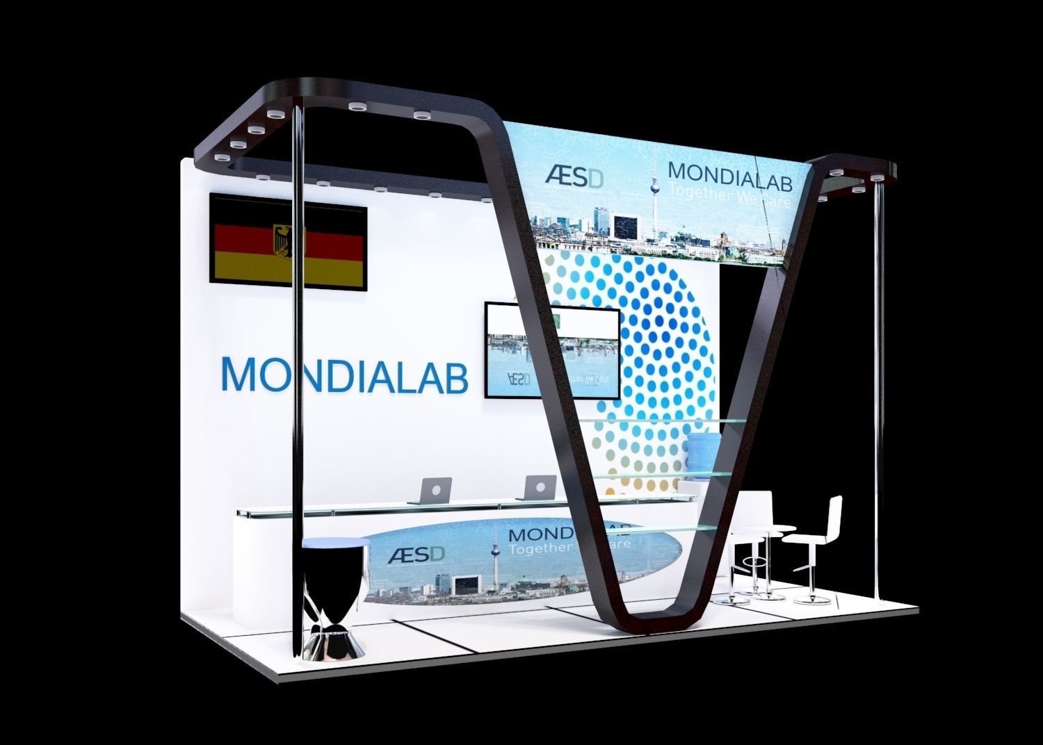 exhibit exhibition stand design free 3D model | CGTrader