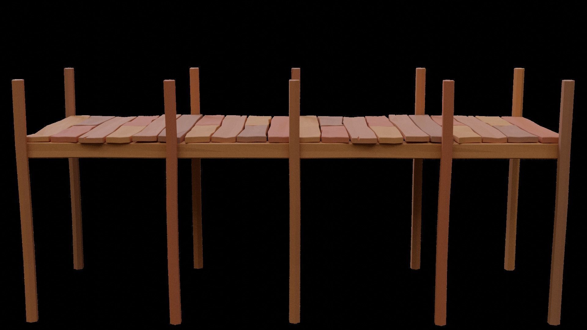 Wooden boardwalk free 3D model | CGTrader