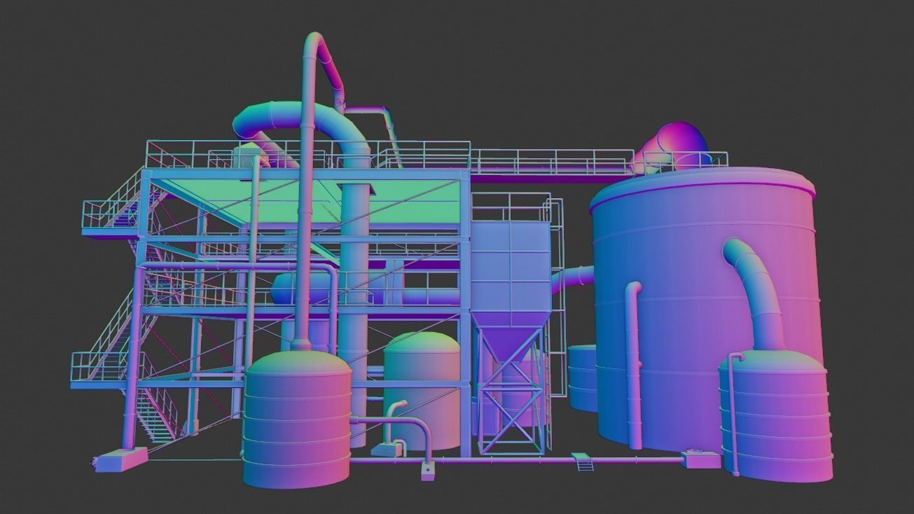 chemical plant 3D model | CGTrader