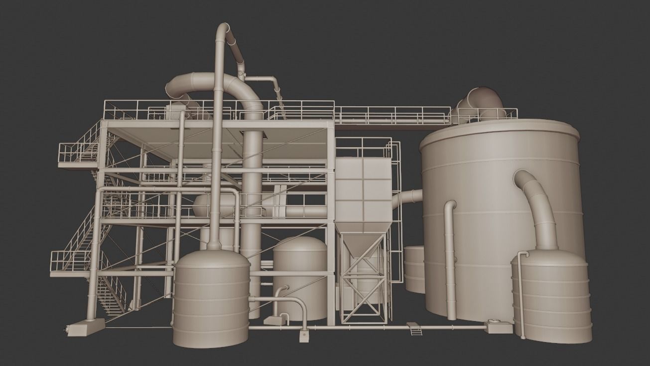 chemical plant 3D model | CGTrader