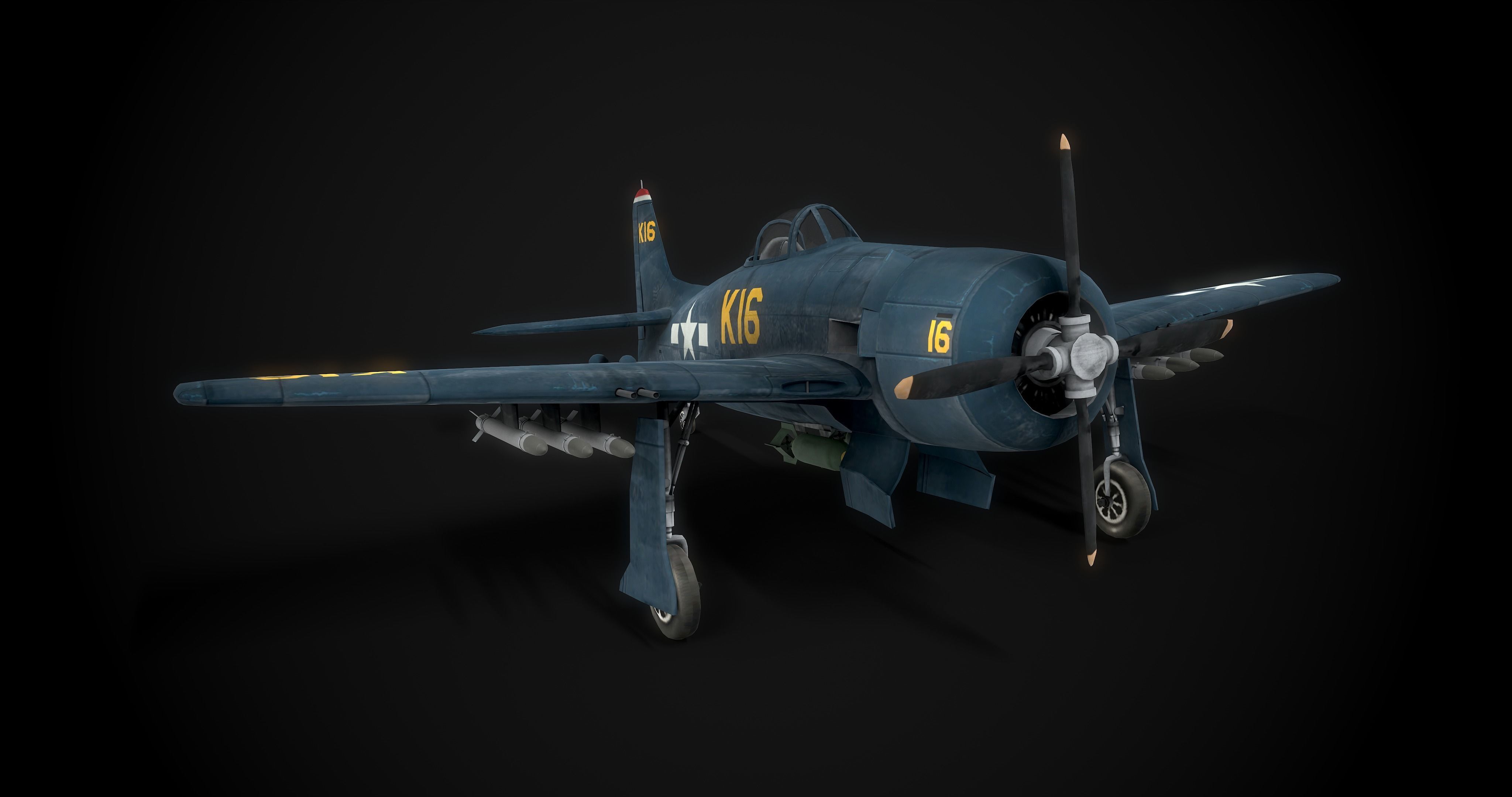 WW2 Grumman F8F Bearcat 3D model | CGTrader