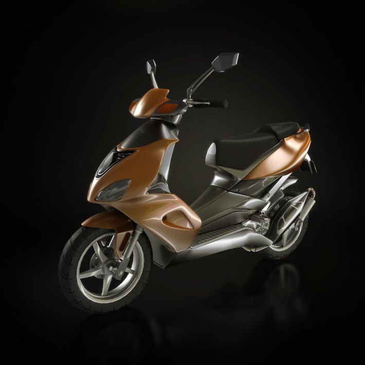 Brown Motorcycle 3D model | CGTrader