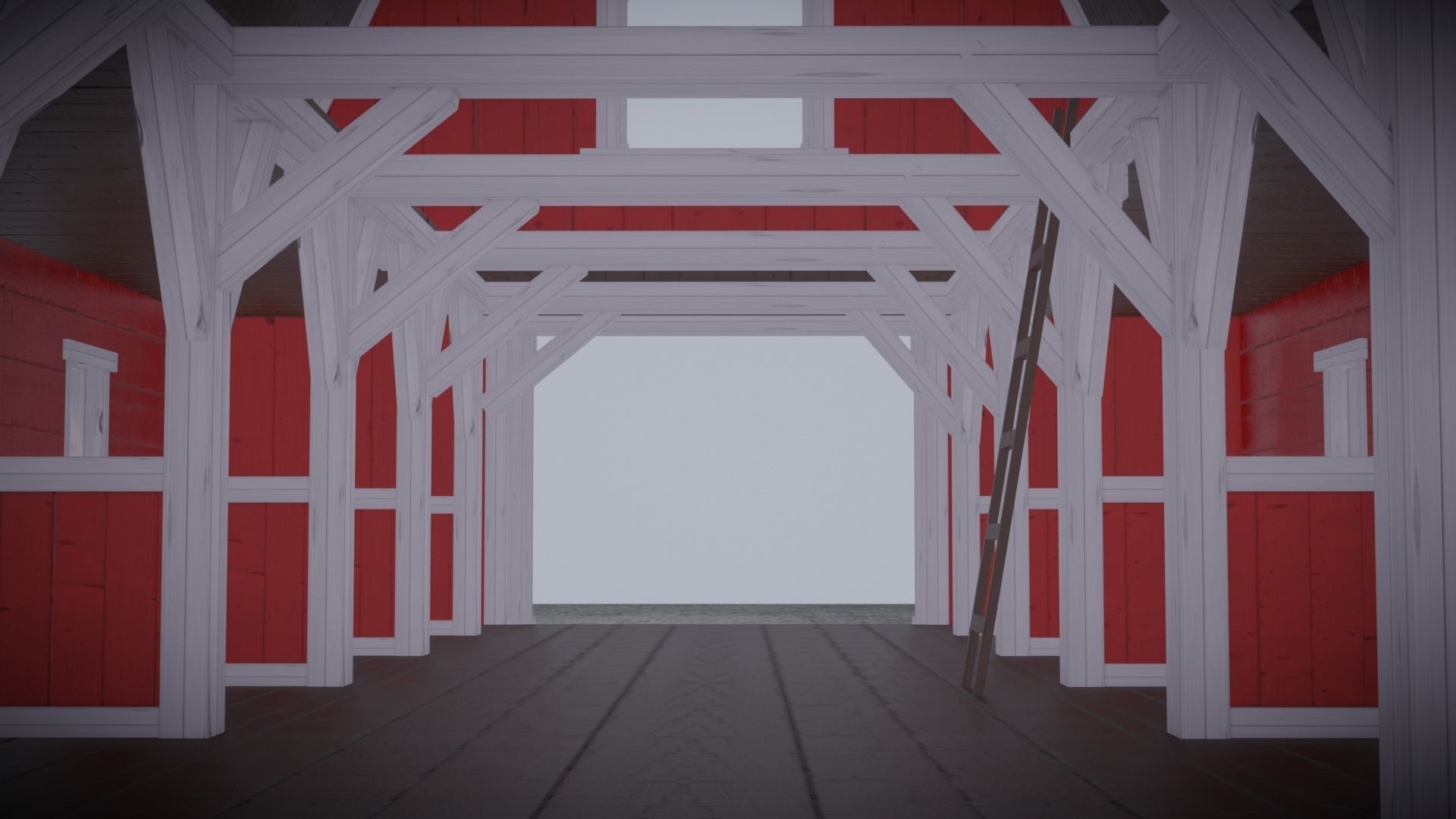 Barn With Inside 3D model | CGTrader