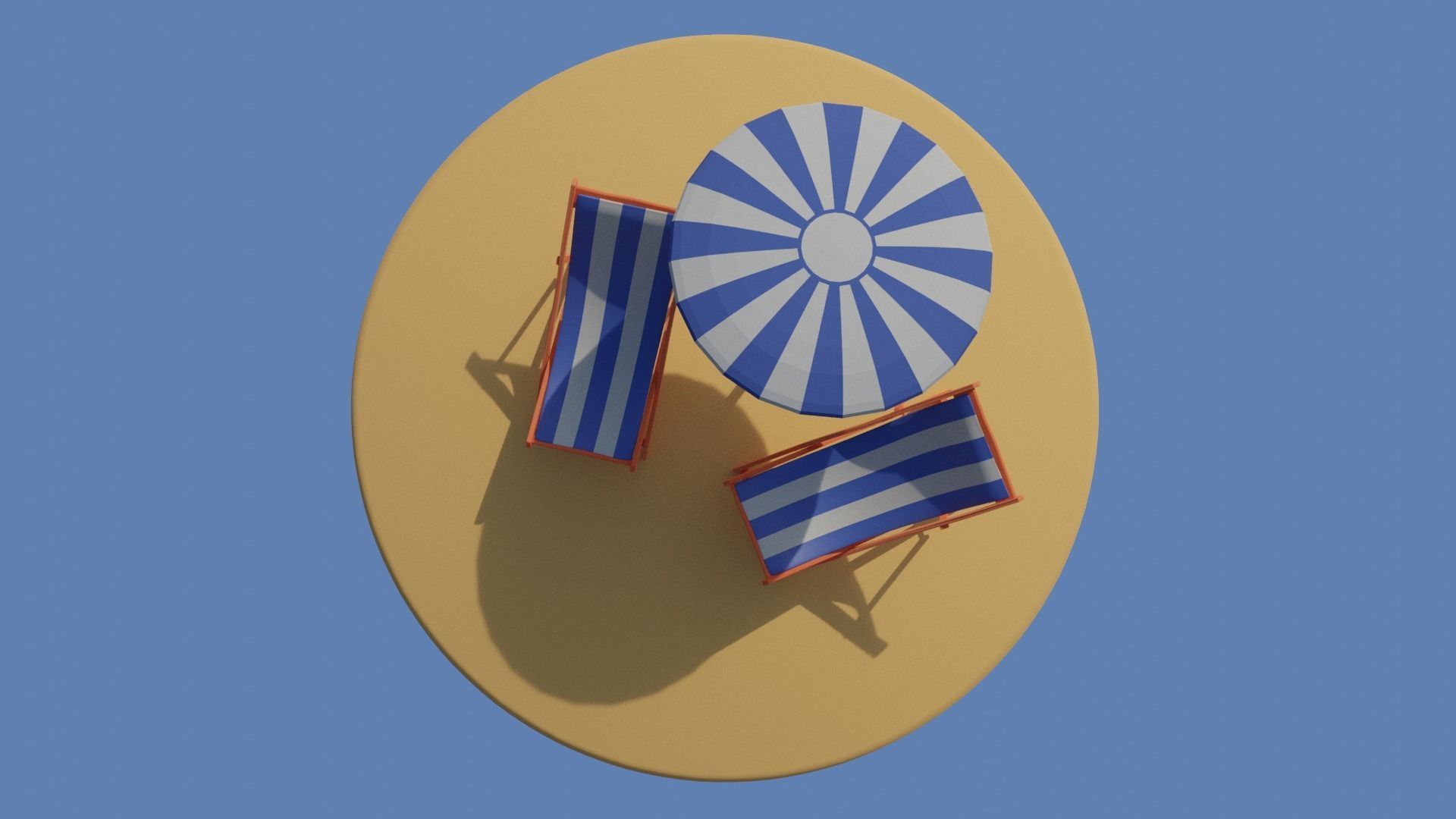 Low Poly Beach Scene free 3D model | CGTrader
