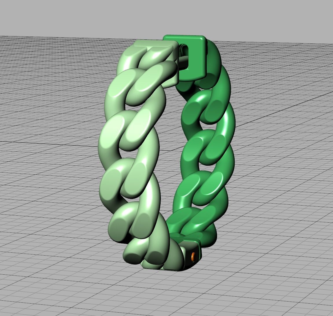 Hoop Cuban Earrings 20mm Own design 3dmodel 3D model 3D printable ...