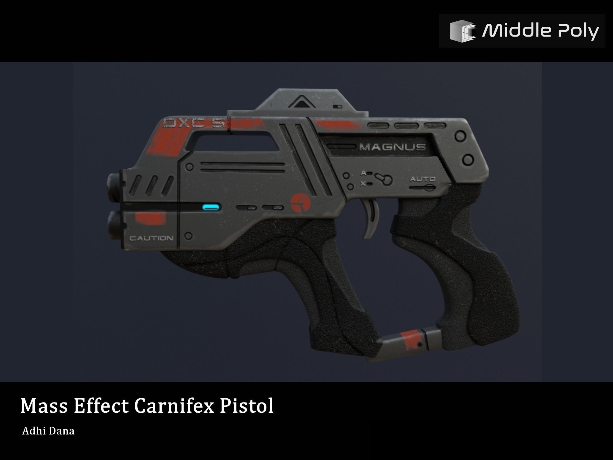 Mass Effect Carnifex Pistol free VR / AR / low-poly 3D model | CGTrader