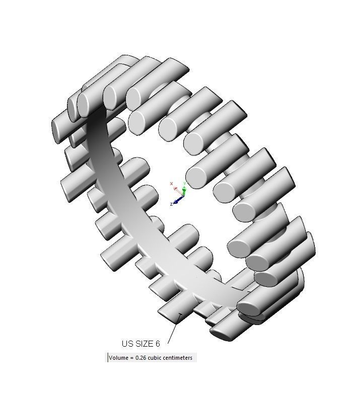 Modern gold wire pattern fashion band US size 6 7 8 3D model 3D ...