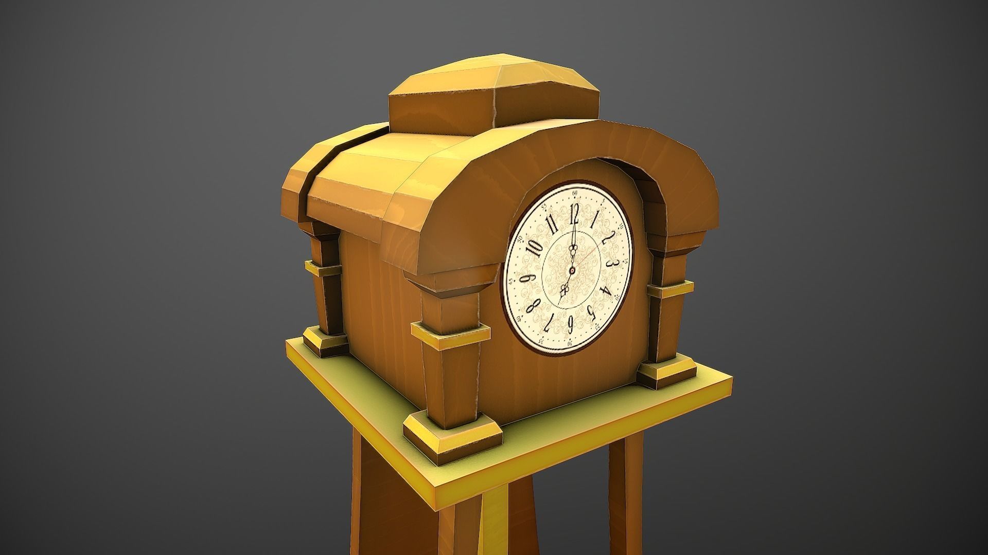 3D model Pendulum Clock - Stylized Cartoon VR / AR / low-poly | CGTrader
