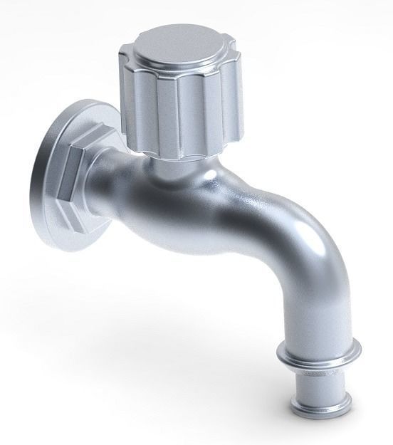 Stylish Washing Machine Tap 3D model 3D printable | CGTrader