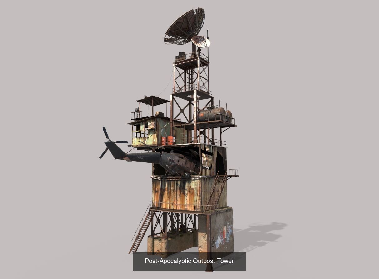 Set Of Post-Apocalyptic Objects 3D Model Collection | CGTrader