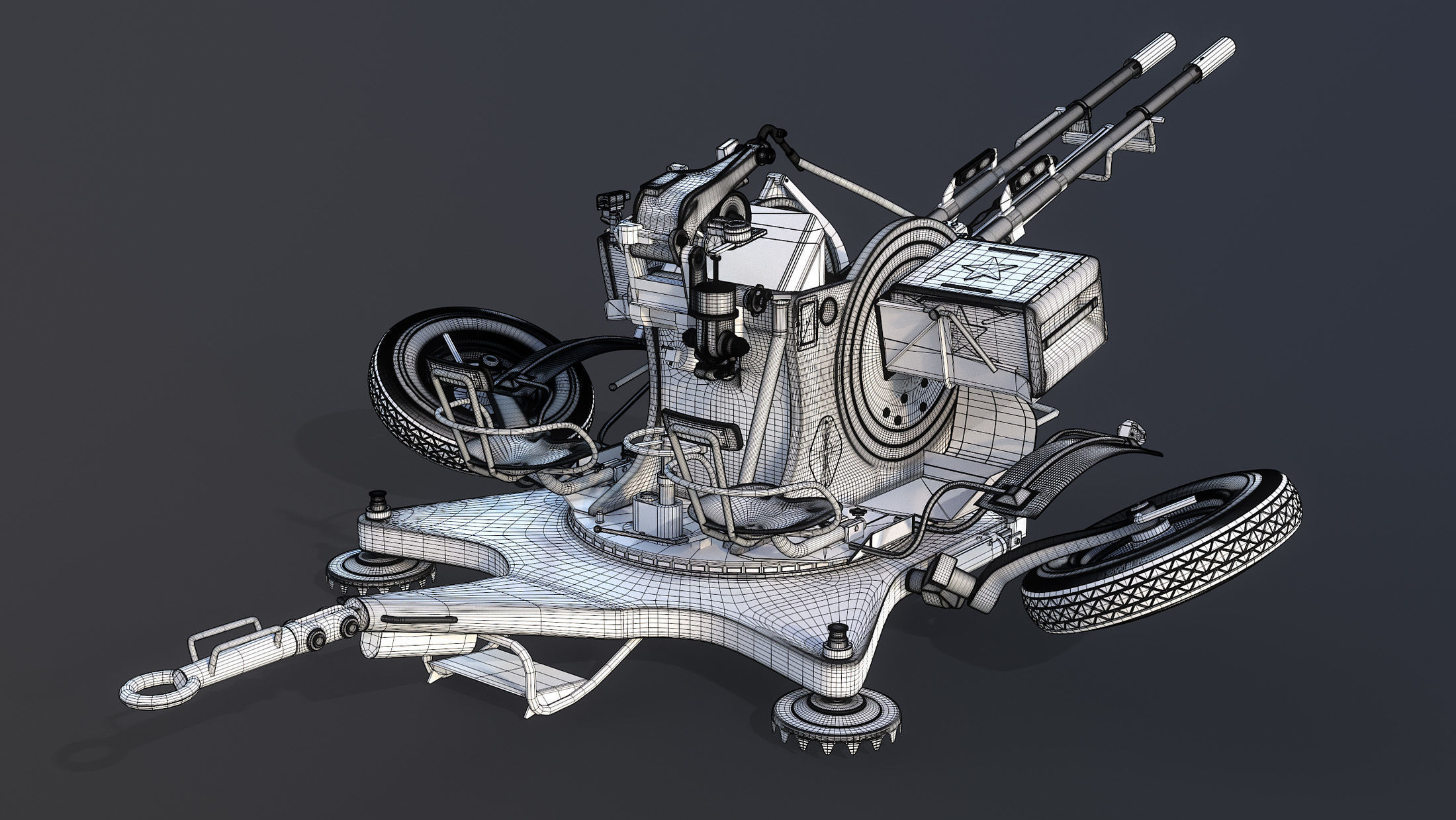 ZU-23-2 High-Poly 3D model | CGTrader