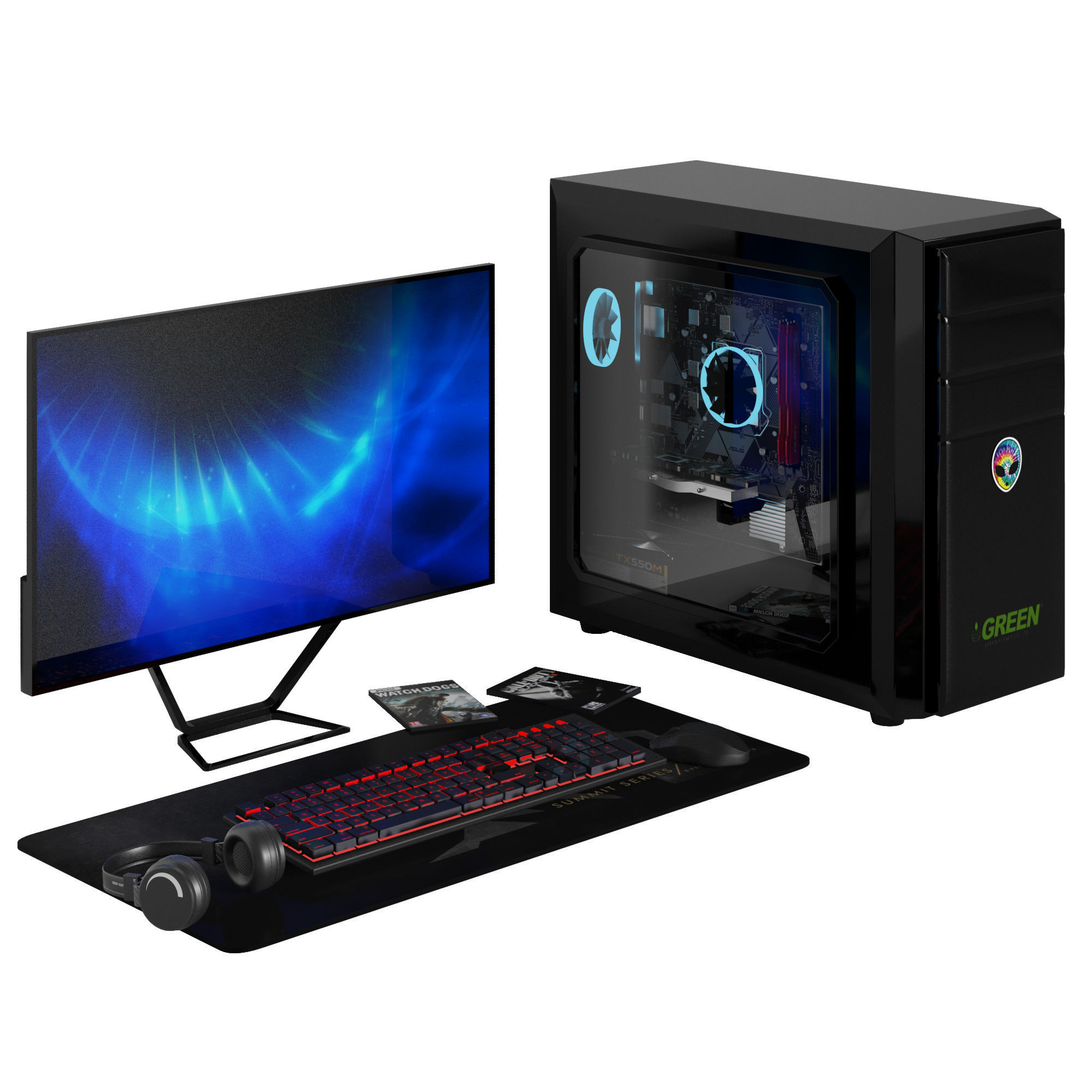 3D model pc set 07 | CGTrader