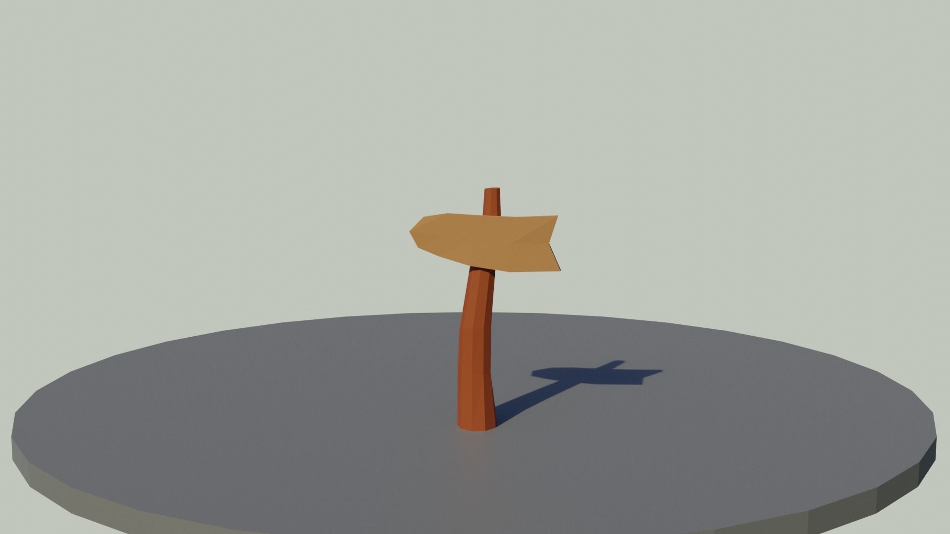 Low Poly Signpost free 3D model | CGTrader