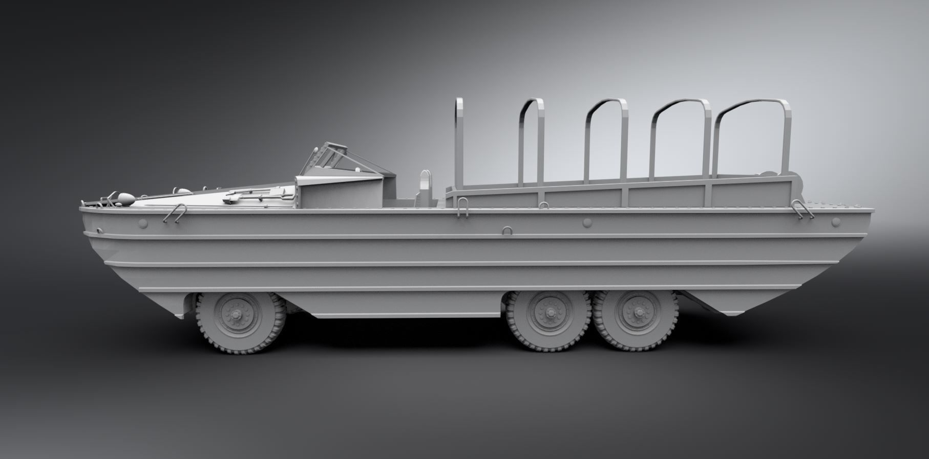 DUKW Articulated Scale model 3D model 3D printable | CGTrader