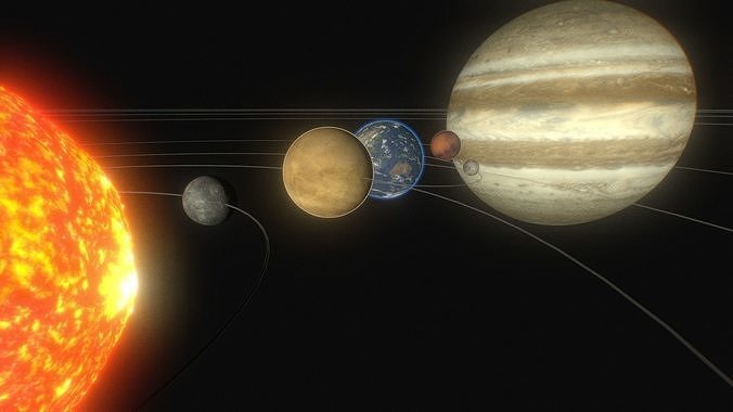 3D model solar system VR / AR / low-poly | CGTrader